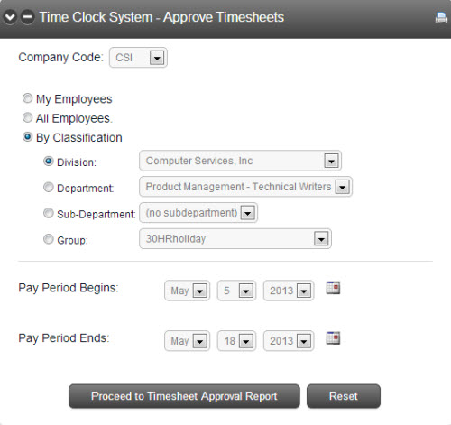 Editing the Timesheets