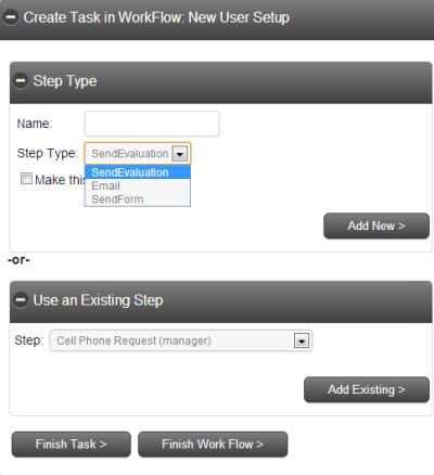 Add Tasks to Work Flow